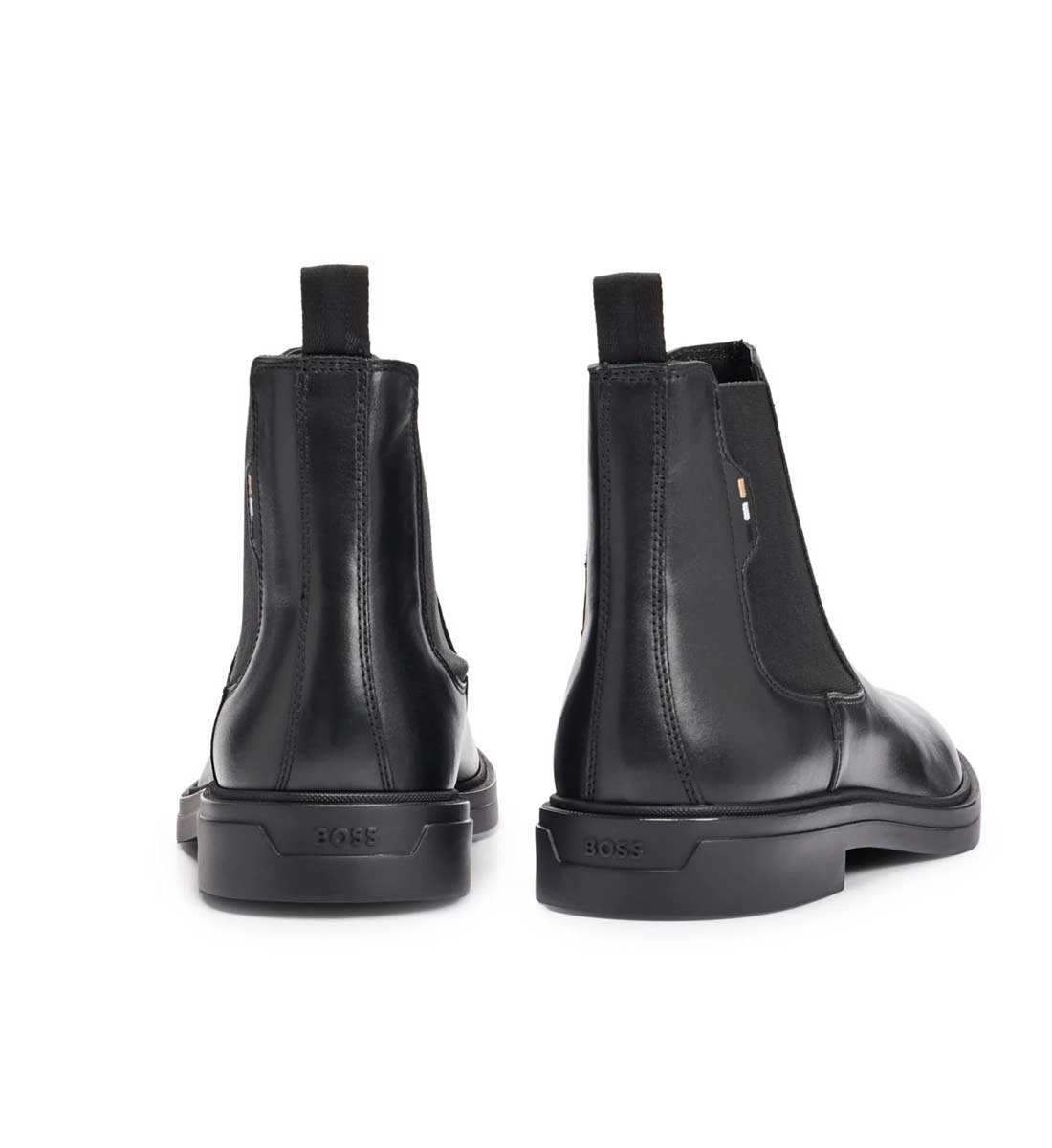 BOSS -LEATHER CHELSEA BOOTS WITH SIGNATURE-STRIPE DETAIL - Authentic ...